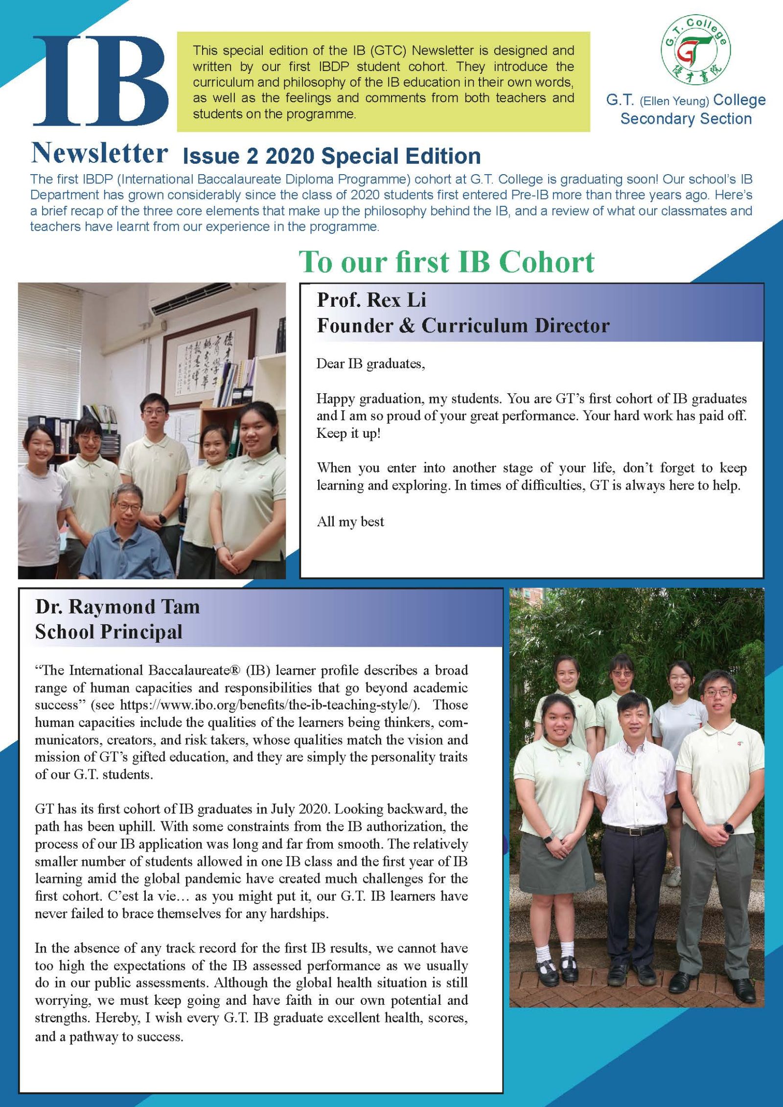IB Newsletters – GT (Ellen Yeung) College Parent-Teacher Association